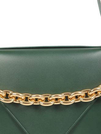 Bottega Veneta Womens Leather Shoulder Bag Mount Green