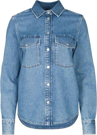 Jacob Cohen Femme, Blouses et Chemises, Bleu, Taille: 38 FR Camicia Texana
