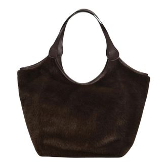 Gran Sasso Shopper-Tasche aus Kunstfell - - Bags - Damen - Braun - ONE SIZE