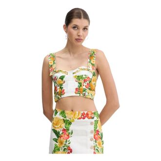 Farm Rio Leinenbluse - - Tops - Damen - Mehrfarbig - S