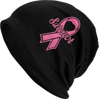 Generic Femme Homme Hiver Chapeaux Sensibilisation des Survivantes du Cancer du Sein Bonnets De Ski Classique Bonnet &Agrave; Revers Chaud Bonnet dhiver pour Quotidi