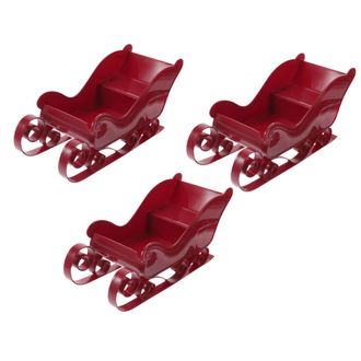 BESPORTBLE 3st&uuml;cke Schlitten-Dekoration Aus Weihnachtsschlitten Zum Aufh&auml;ngen Tischmodell H&auml;ngender Weihnachtsschlitten F&uuml;r Party-deko Und Weihnachtsdekoration