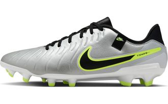 Nike Nike Herren Legend 10 Academy FG/MG Fu&szlig;ballschuh, Metallic Silver/Black-Volt, 47.5