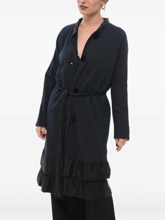 Lanvin manteau en laine &agrave; taille ceintur&eacute;e - Bleu