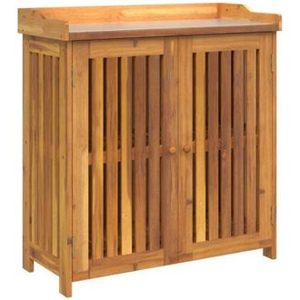 vidaXL Garten-Schrank mit Speicher mit T&uuml;r Braun 93 x 41.5 x 98cm Vidaxl
