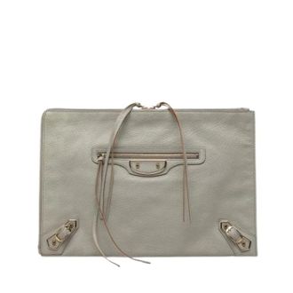 Balenciaga Pre-owned Vintage Clutch - Femme - Pre-owned - Gris - Taille: ONE Size