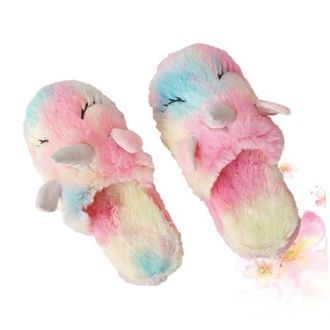 Supvox Pantoufles En Coton Licorne Pantoufles Chaudes Maison Antid&eacute;rapantes Pour Int&eacute;rieur Hommes Et Femmes Confortables Maison l