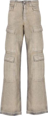 Rick Owens Femme, Jeans, Beige, Taille: W26 Double Cargo Jeans