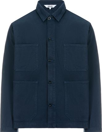 Aigle schlichtes überhemd - blau