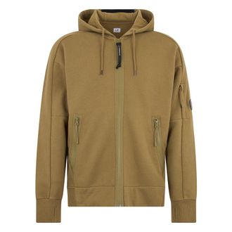 C.P. Company C.p. Company, Homme, Sweatshirts et sweats &agrave; capuche, Brun, Taille: XL SweaT-shirt &agrave; capuche en molleton gratt&eacute; en diagonale