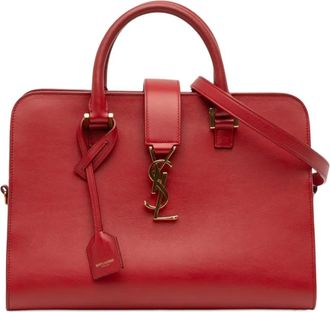 Saint Laurent petit sac à main Cabas Monogram en cuir (2014) - Rouge
