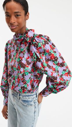 La Redoute Collections Chemise Lavalli&egrave;re Imprim&eacute; Floral Manches Longues