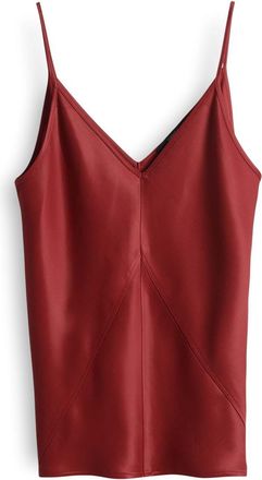 someday Damen Blusentop | ZIXTI Regular Top in gl&auml;nzender Satinqualit&auml;t Ruby red, 38
