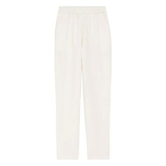 Ami Femme, Pantalons, Blanc, Taille: 36 FR Elastic Waist Pantalons