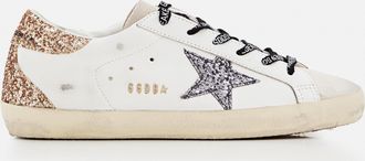 Golden Goose Super Star Sneakers Aus Leder Und Glitzer