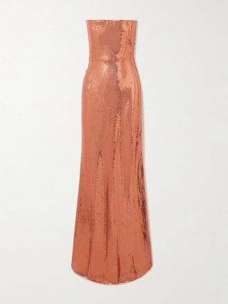 Alex Perry T&auml;gerlose Robe Aus Mesh Mit Pailletten - Metallic