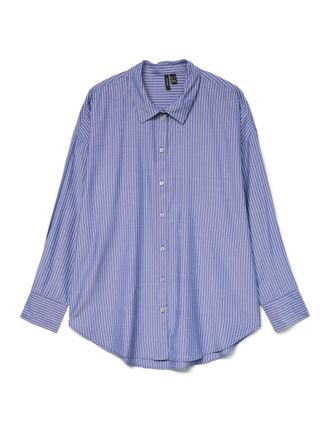 Vero Moda Damen Vmnora Ls Oversize Shirt WVN Ga Noos, Marlin, X-Large