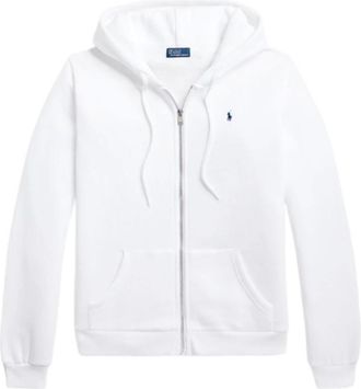 Ralph Lauren Femme, Sweatshirts et sweats &agrave; capuche, Blanc, Taille: 42 FR Sweat &agrave; capuche zipp&eacute;