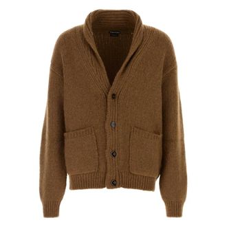 Tom Ford Ribbed Cashmere Cardigan - - Knitwear - Herren - Braun - S