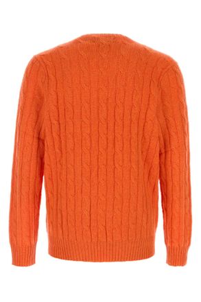 Polo Ralph Lauren Mens Orange Cashmere Sweater Jaffaorangeheather Exterior: Maglieria