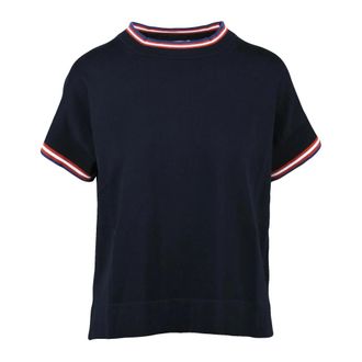 Alpha Studio Femme, Pulls, Bleu, Taille: 34 FR Magliettina Girocollo