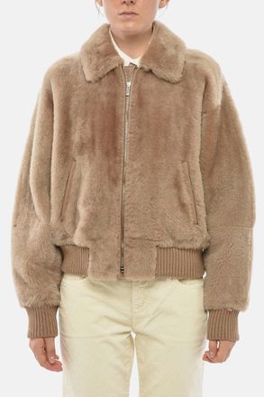 Max Mara STUDIO Fur Jacket ALOA With Zip Closure Max Mara