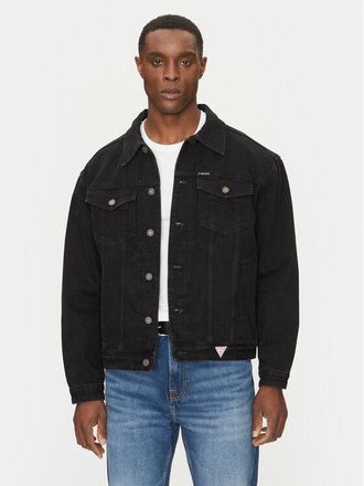 Guess Jeansjacke M4BN38 D5EK2 Schwarz Regular Fit