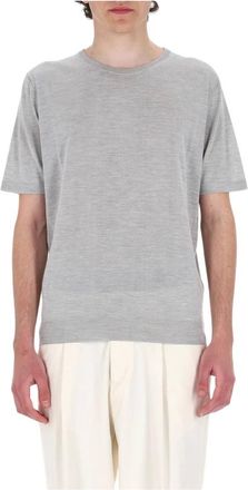 Roberto Collina Homme, Tops, Gris, Taille: 2XL T-shirt en pura seta