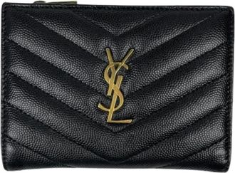 Saint Laurent Portefeuille Pre-owned (bi-pli) - Femme - Pre-owned - Noir - Taille: ONE Size