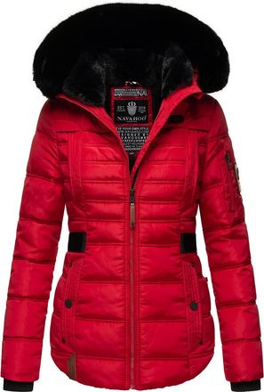 Navahoo Designer Damen Winter Jacke Steppjacke Winterjacke Stepp gesteppt B844 [B844-Melik-Rot-Gr.XS]