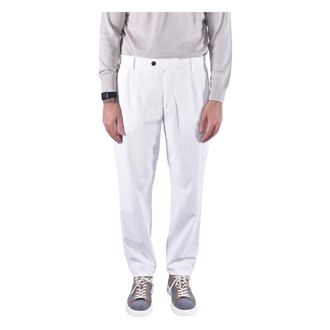 Eleventy Pantalon en velours de coton - Homme - Pantalons - Blanc - Taille: W33