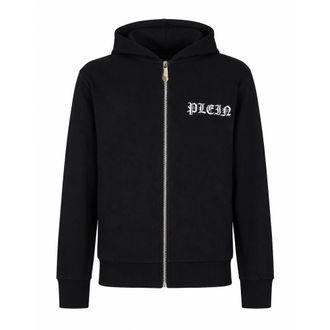 Philipp Plein Homme, Sweatshirts et sweats &agrave; capuche, Noir, Taille: M Sweatjacke Skull