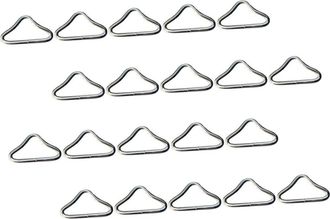 Cabilock 22 Stück Teiliges Trampolin Metall Dreiecks Ring Robuste V förmige Trampolin Ersatzteile für Netzbefestigung Langelebig zur Sicheren Spannfixierung Ge