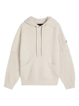Moose Knuckles panelled wool hoodie - Nude