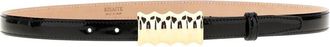 Khaite Femme, Accessoires, Noir, Taille: 90 CM Petite ceinture Julius en cuir avec boucle en métal