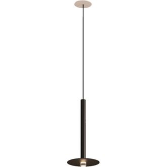 Leds - C4 L&aacute;mpara Colgante de Techo de Dise&ntilde;o Minimalista con Luz led 3.2W 169lm. L&aacute;mpara Suspendida Flor&oacute;n Empotrable Negro Mate