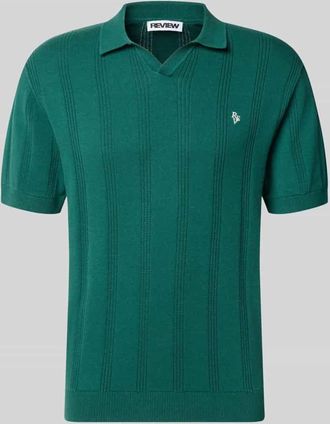 Review Regular Fit Poloshirt mit Logo-Stitching