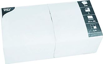 Papstar 12484 Servietten, 330 x 330 mm, 3-lagig, weiß