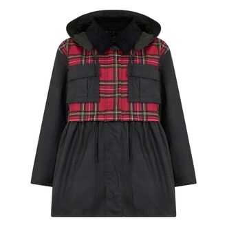 Barbour Femme, Manteaux, Noir, Taille: 36 FR Tartan Peplum Waxed Jacket