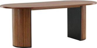 Paris Prix Paris Prix - Table à Manger Ovale Bianca 200cm Noyer