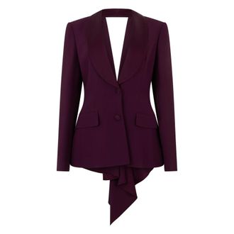 Alberta Ferretti Femme, Vestes, Violet, Taille: 42 FR Blazer &Eacute;l&eacute;gant