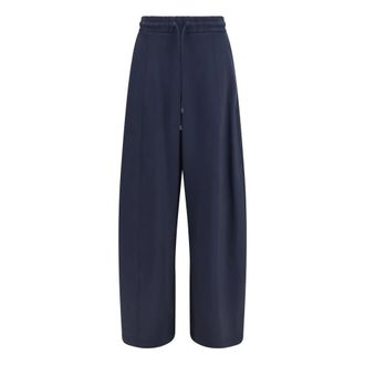 Max Mara Olmo Technical Cotton Jersey Hose - - Trousers - Damen - Blau - 2XS