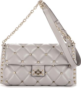 Valentino Garavani Crossbody Bags - Candystud Chain Flap - Gr. unisize - in Grau - f&uuml;r Damen