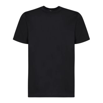Herno Kurzarm Baumwoll T-Shirt- Rundhals - - Tops - Herren - Schwarzk - L