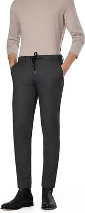 Bugatti Herren Hosen grau meliert Slim Fit