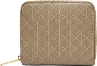 Calvin Klein Geldb&ouml;rse Calvin Klein Emblem Aop Square Zip Around LV04F1089G Beige