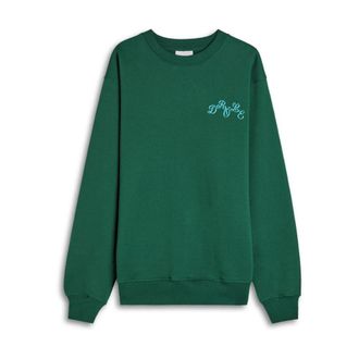 Dr&ocirc;le de Monsieur Gr&uuml;ner Bestickter Sweatshirt Glasdesign - - Sweatshirts & Hoodies - Herren - Gr&uuml;n - L