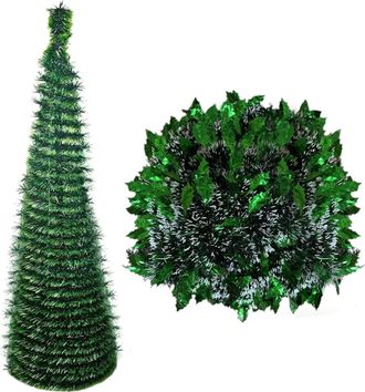 Generic Weihnachtsbaum - 15,75 Zoll Durchmesser Schlank Faux Kiefer, Faltbare Pet Eisen Urlaub Dekor Baum, Saisonale Innen Ornament | Klassenzimmer Saisonale 