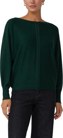 s.Oliver Black Label s.Oliver Black Label Damen 2172871 Pullover Langarm mit Ajour-Details, Blue Green, 46
