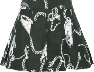 Burberry Mini-Shorts mit grafischem Print - Grün